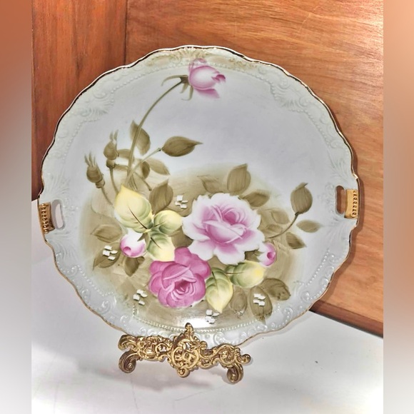 Lefton China | Dining | Vintage Lefton Heritage Rose Cake Serving Plate ...